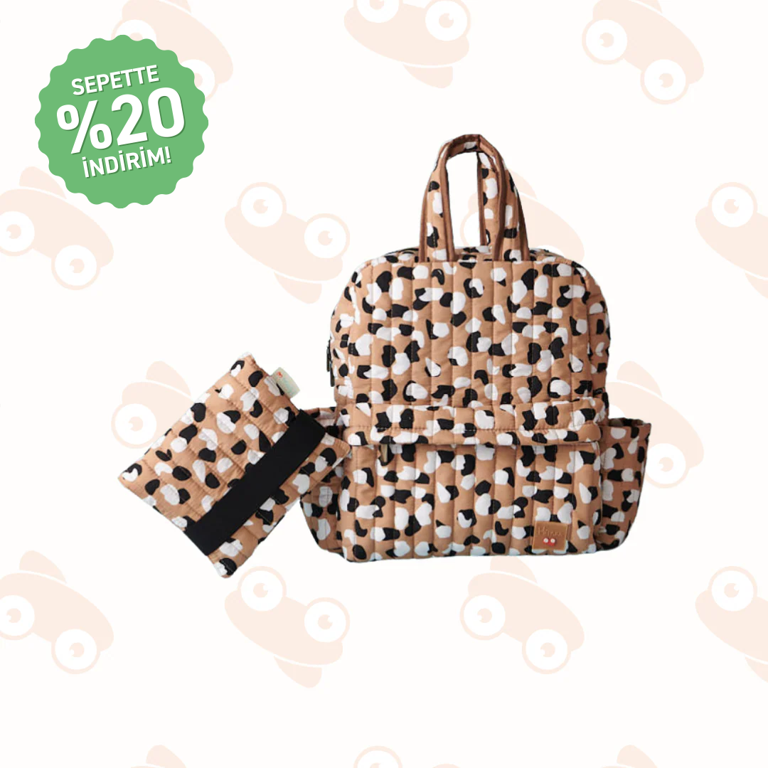 Tame Leopard Set | Eğlenceli Desenli Anne Bebek Çanta Seti | Hayuu.